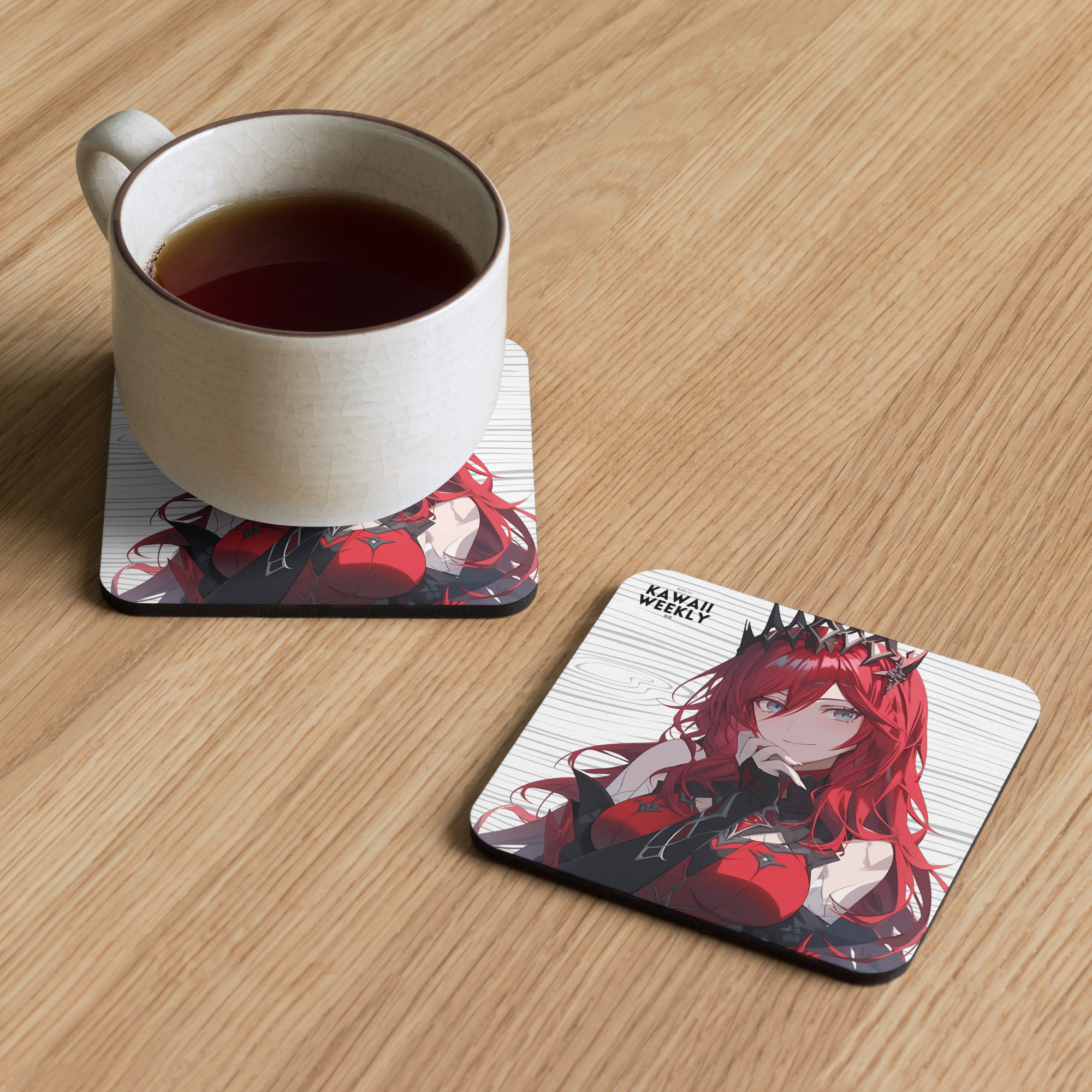 Evil Queen Dark Fantasy Anime Girl Cork-back Coaster - Etsy