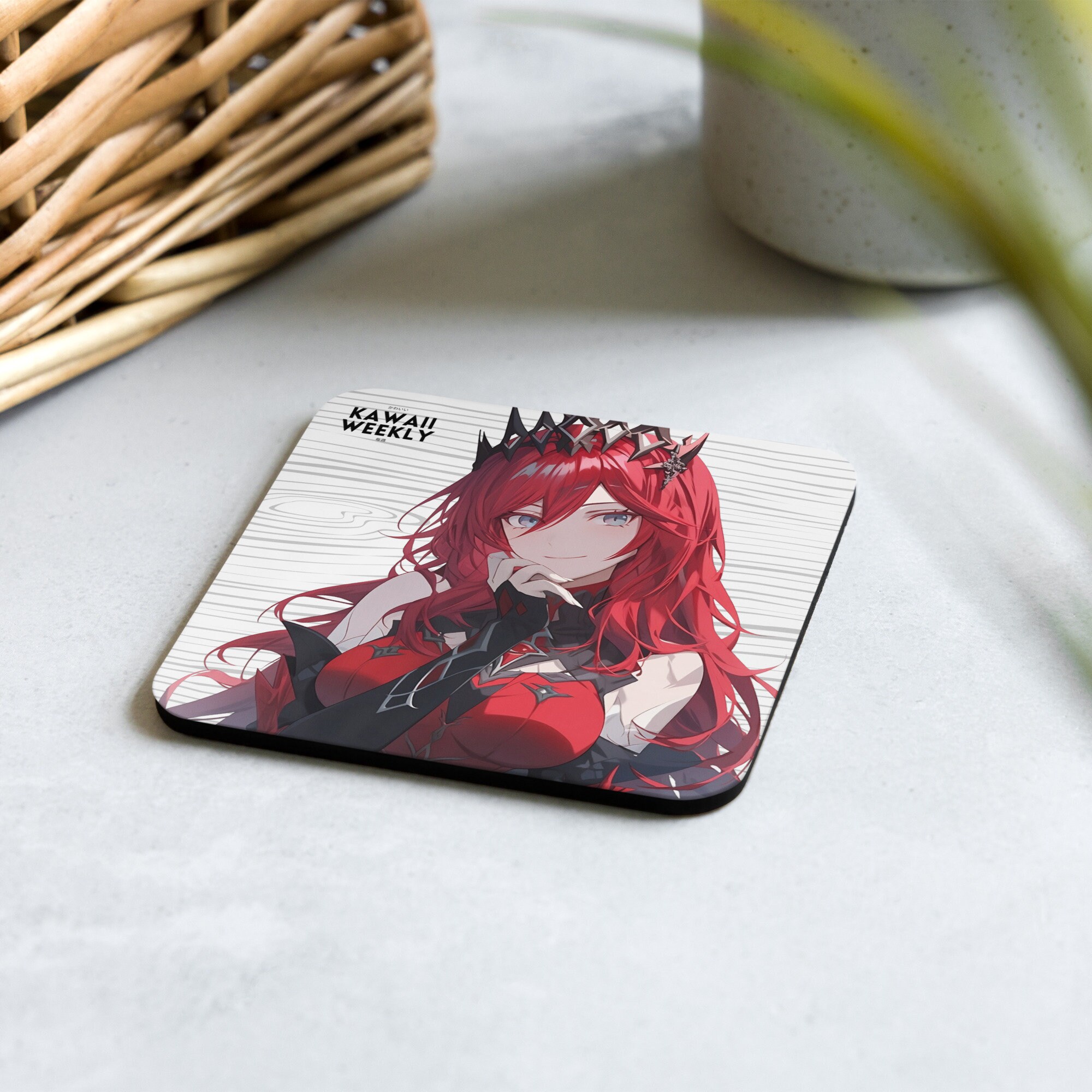 Evil Queen Dark Fantasy Anime Girl Cork-back Coaster - Etsy