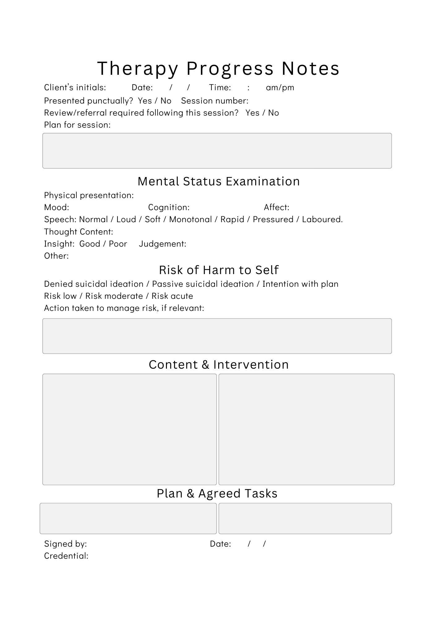 Therapy Progress Notes - Etsy