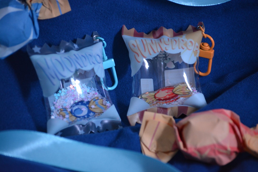Sun and Moon Acrylic Candy Bag Keychain - the Snuggles Series - Etsy