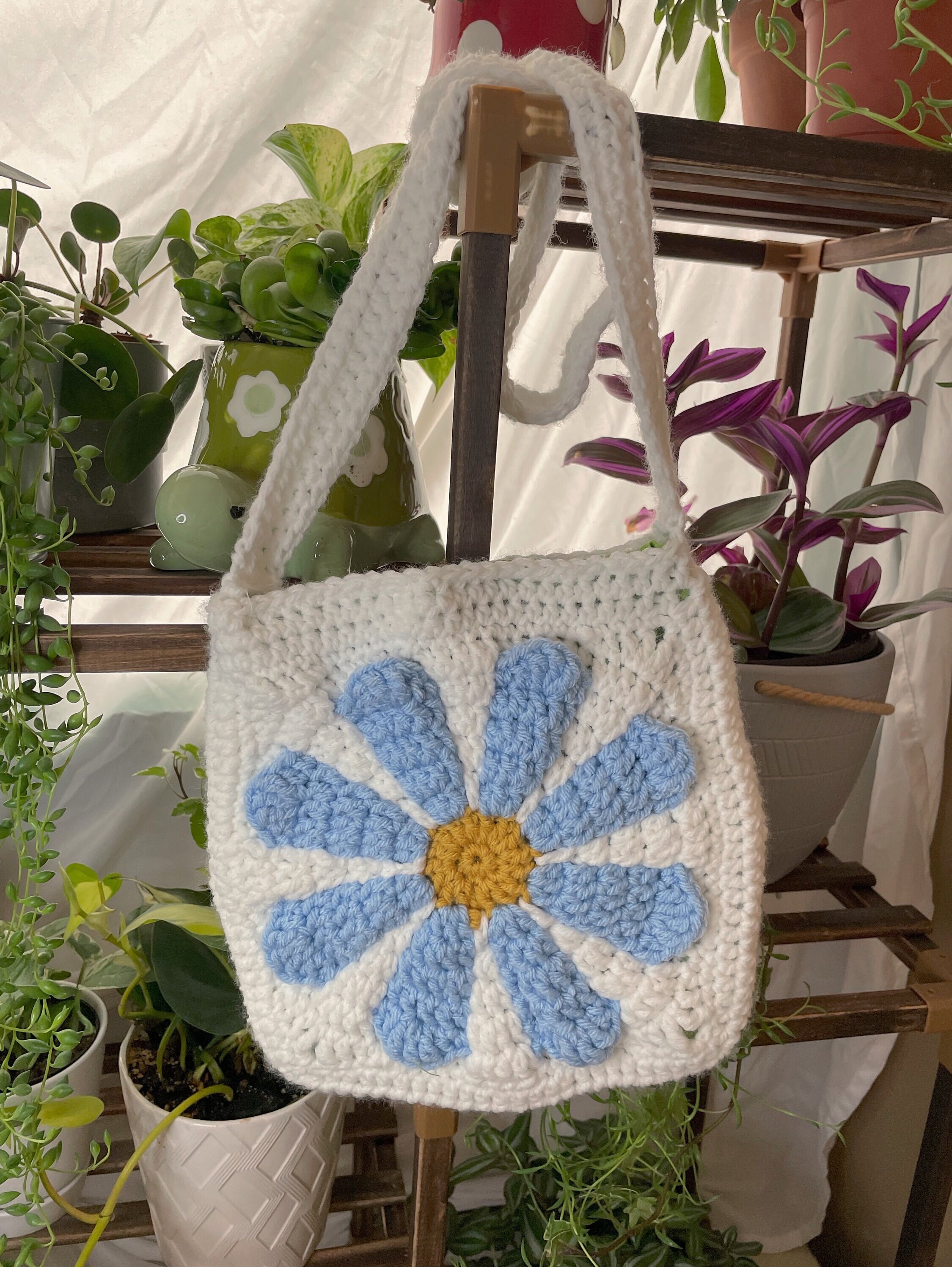 Retro Daisy Crossbody Crochet Pattern (instant Download) - Etsy