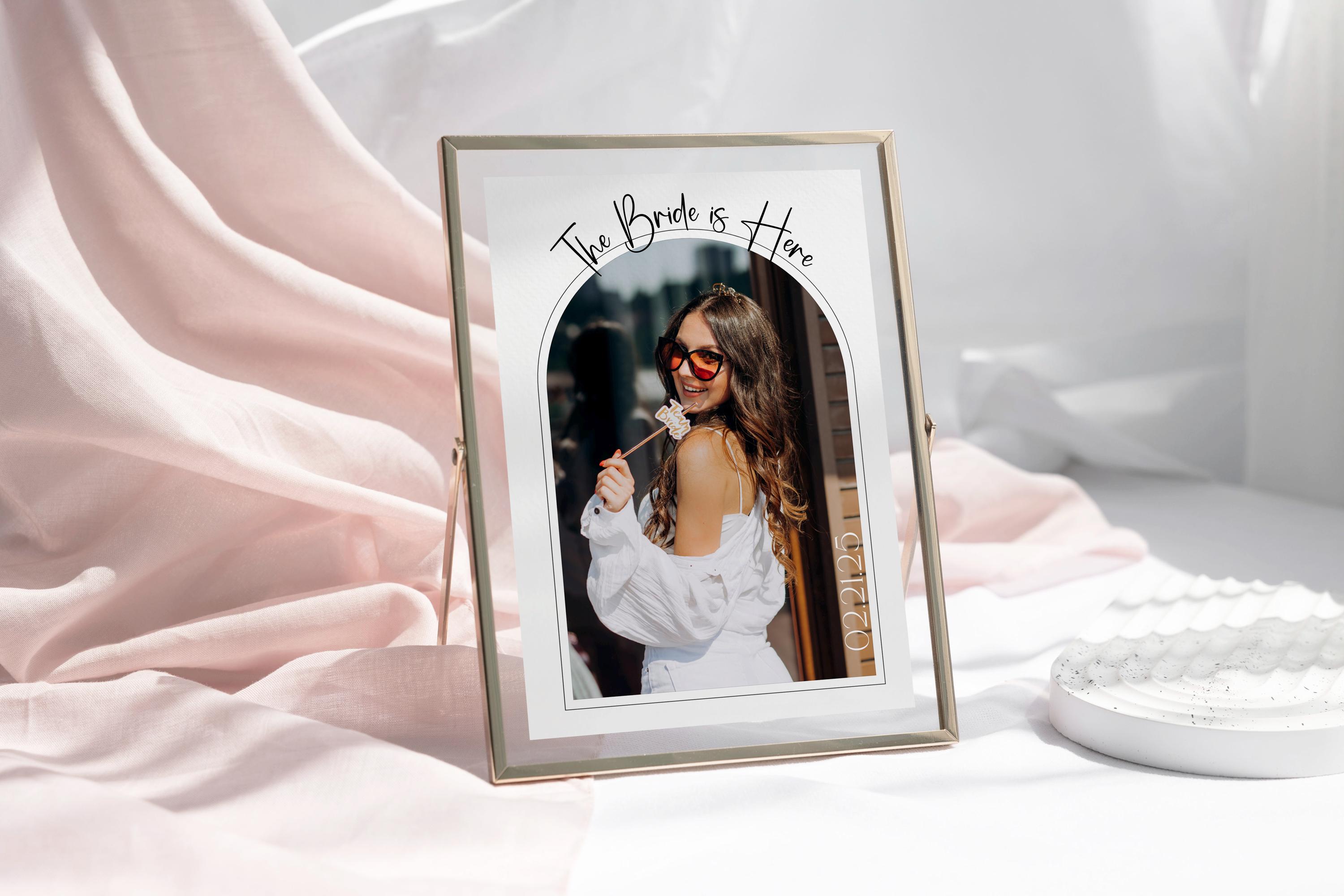 Editable 'here Comes the Bride' Photo Insert, Customizable 8.5x11 ...