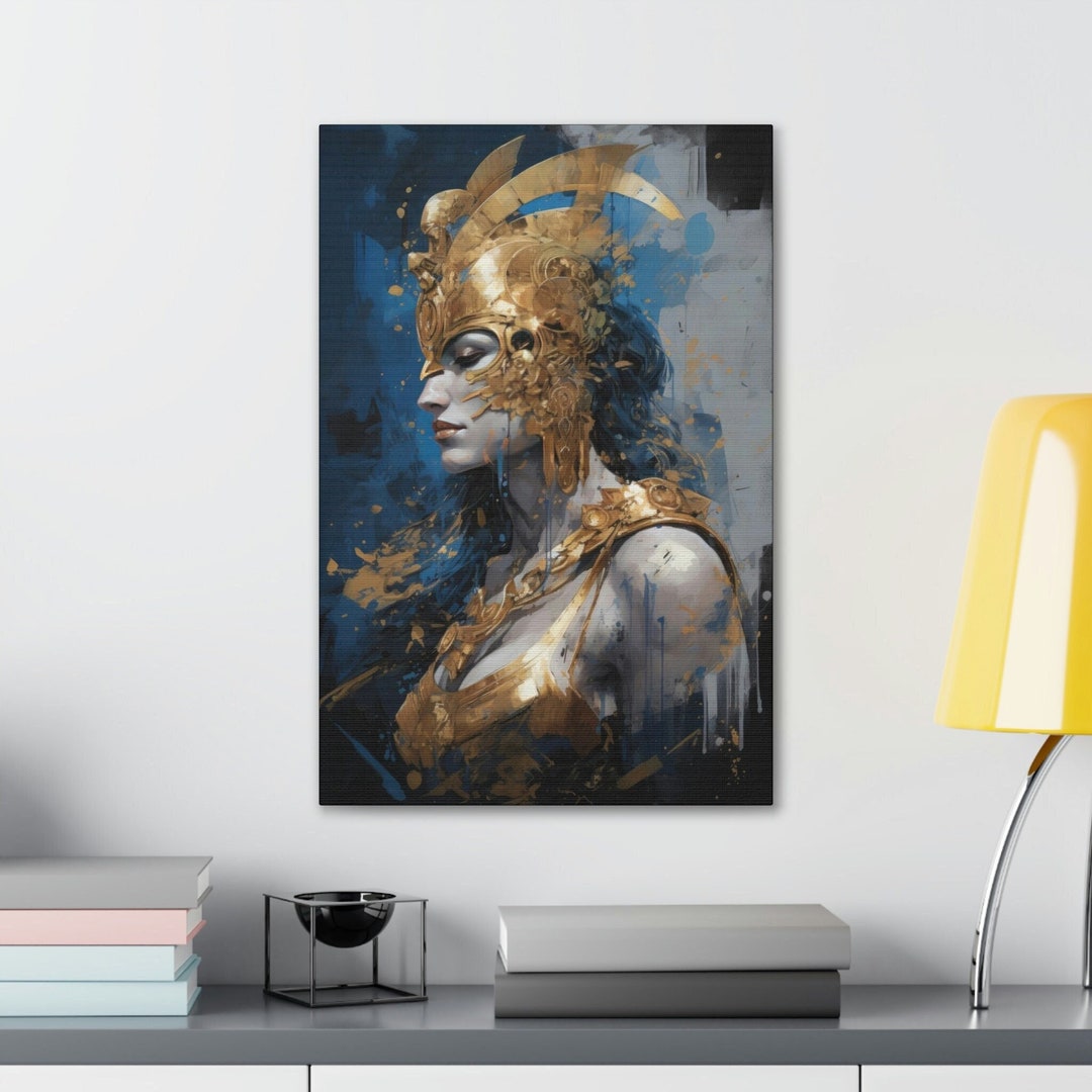 Greek Goddess Athena Wall Art Print High Quality Canvas Art Gift - Etsy