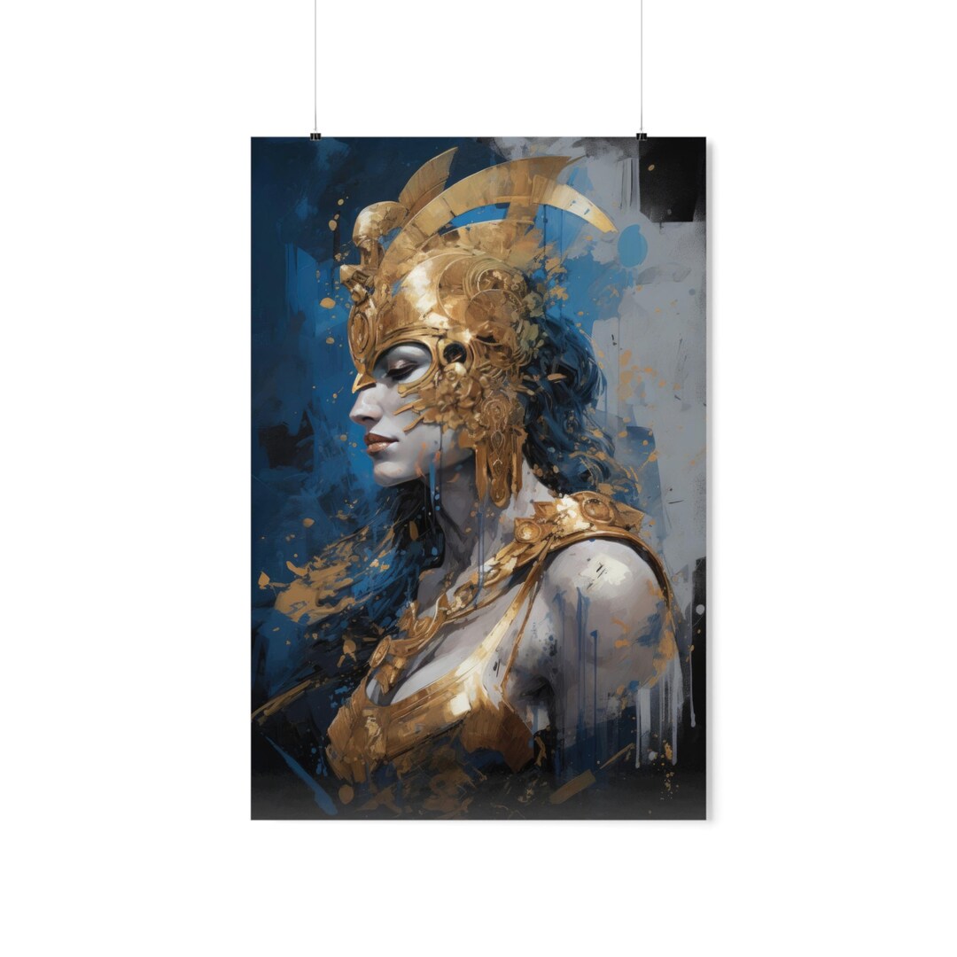 Greek Goddess Athena Digital Wall Art Print Ready High Quality ...