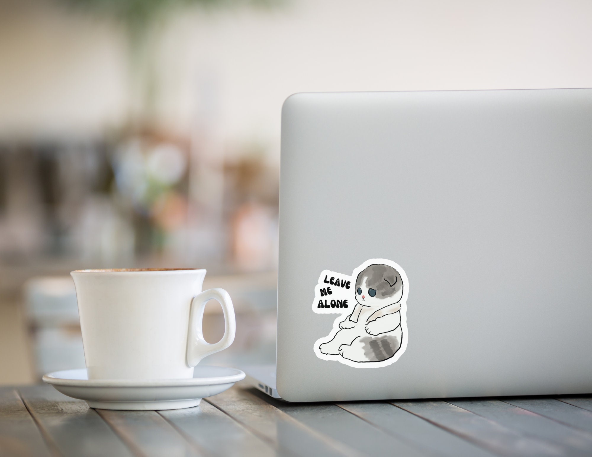 Relatable Leave Me Alone Meme Sticker. Whimsical Cat Sticker: Share ...