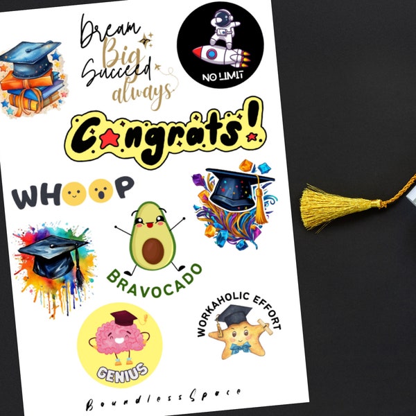 Congratulation Stickers - Etsy