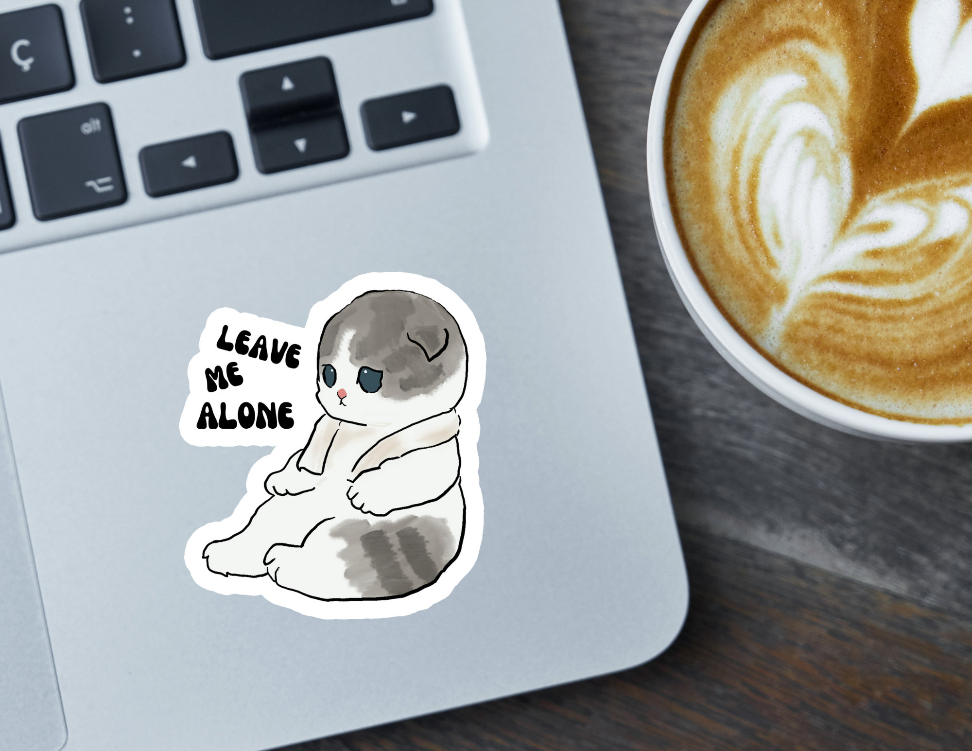 Relatable Leave Me Alone Meme Sticker. Whimsical Cat Sticker: Share ...