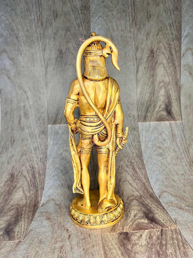 Lord Hanuman Bajrangbali Brass Statue: Hindu Religious Monkey God - 11 ...