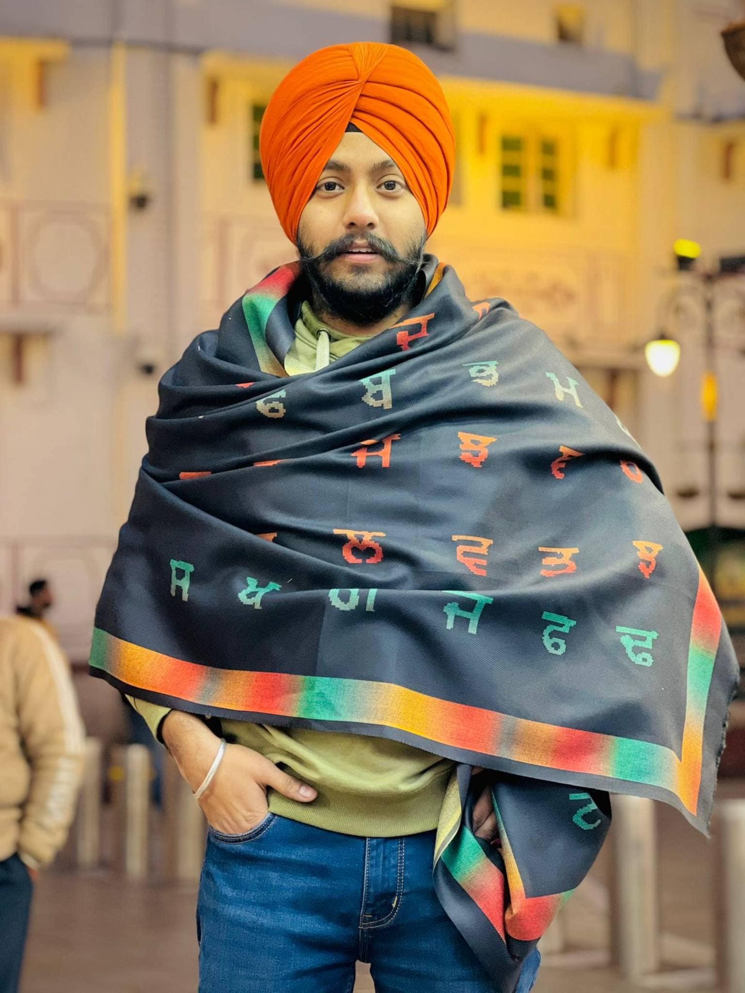 Punjabi Shawl Gurmukhi Letters With Punjab Map, Sikh Art, Punjabi ...