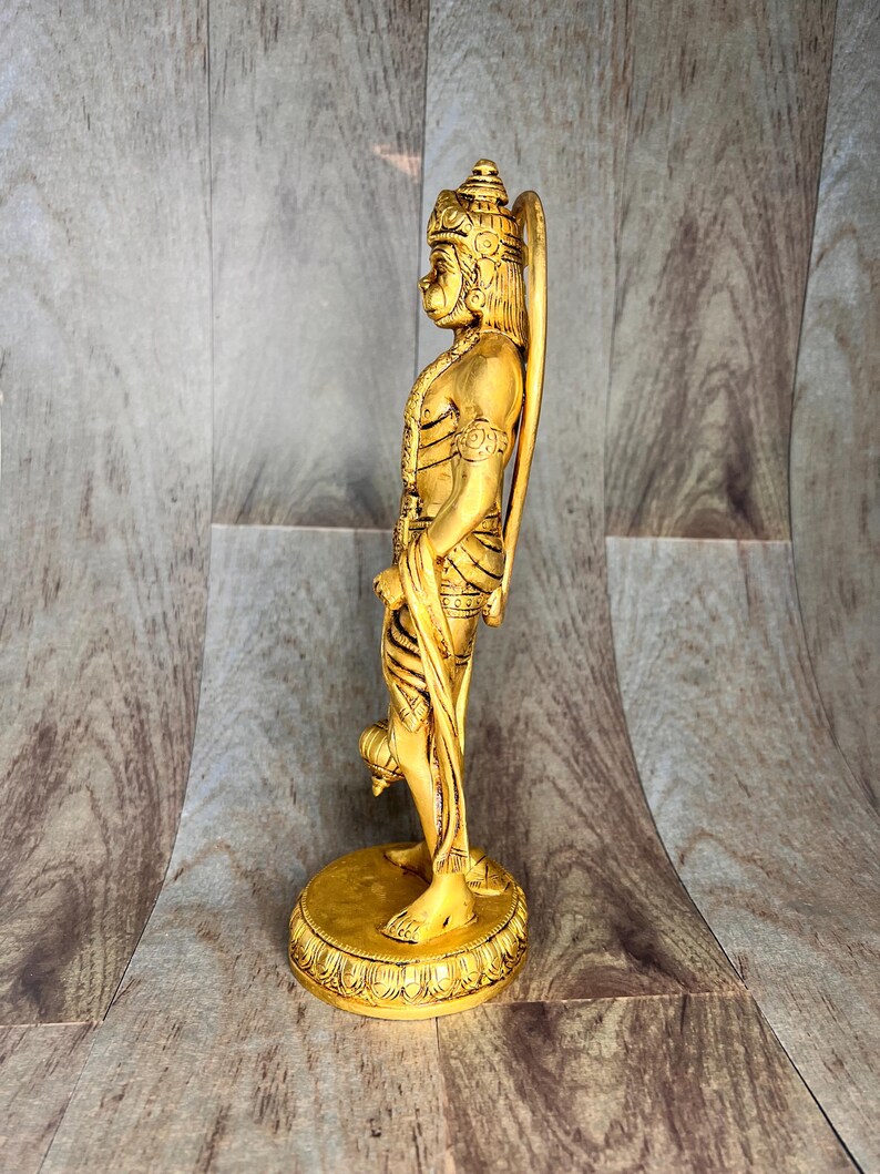 Lord Hanuman Bajrangbali Brass Statue: Hindu Religious Monkey God - 11 ...