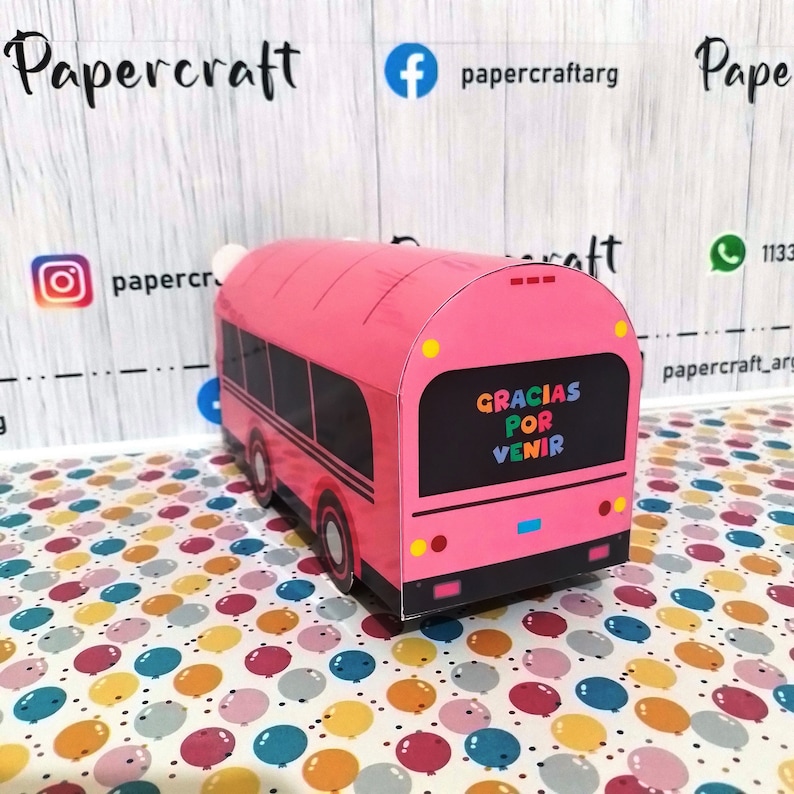 Pink Bus Bebefinn Hogi Pinkfong Papercraft, Colored Buses, Editable ...
