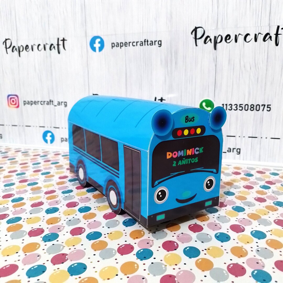 Light Blue Bus Bebefinn Hogi Pinkfong Papercraft, Colored Buses ...