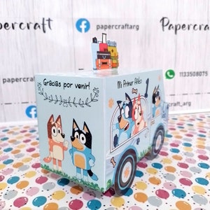 Bluey Favor Box, Bluey Bus Paper Craft, Bluey Printable Kit, Digital ...