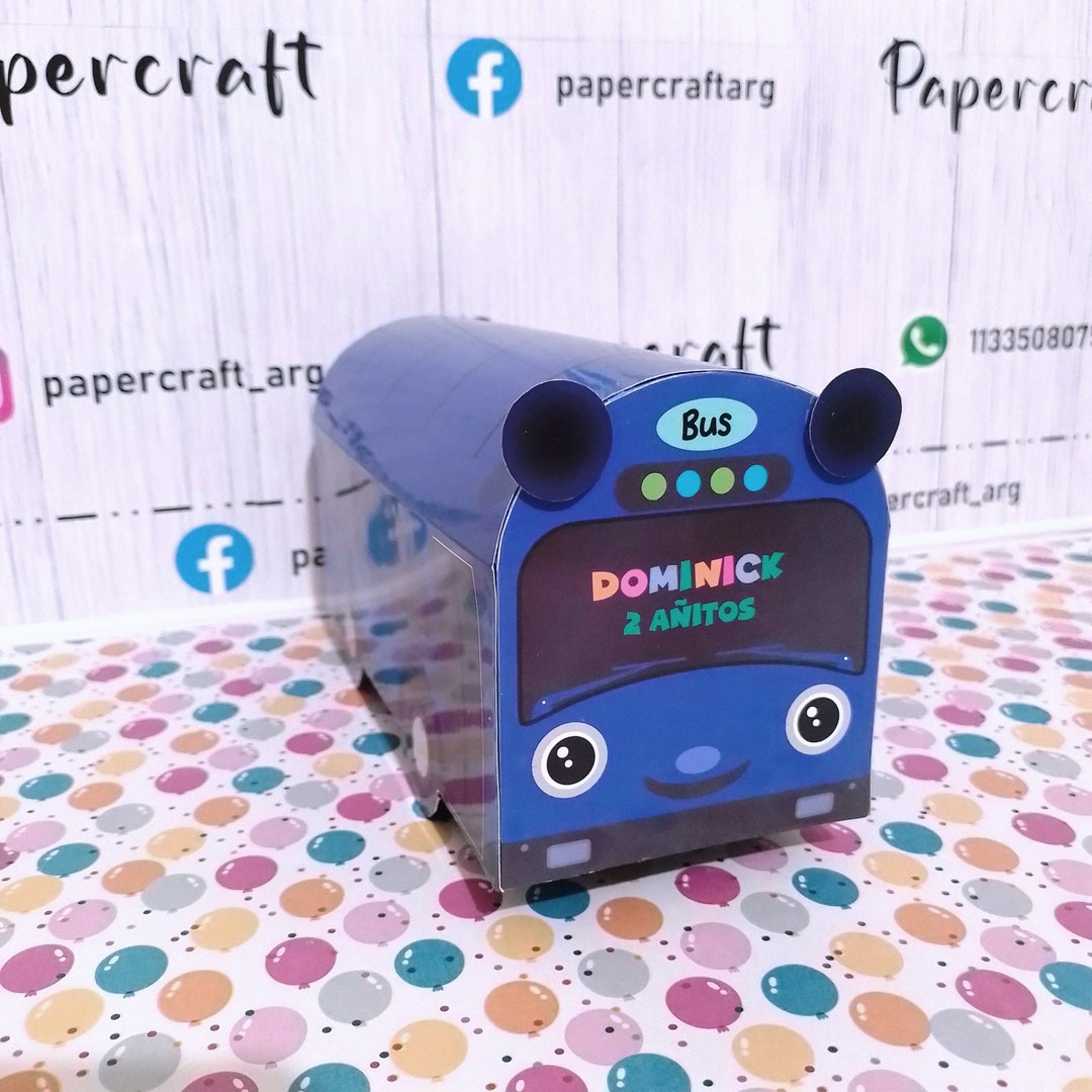Blue Bus Bebefinn Hogi Pinkfong Papercraft, Colored Buses, Editable ...