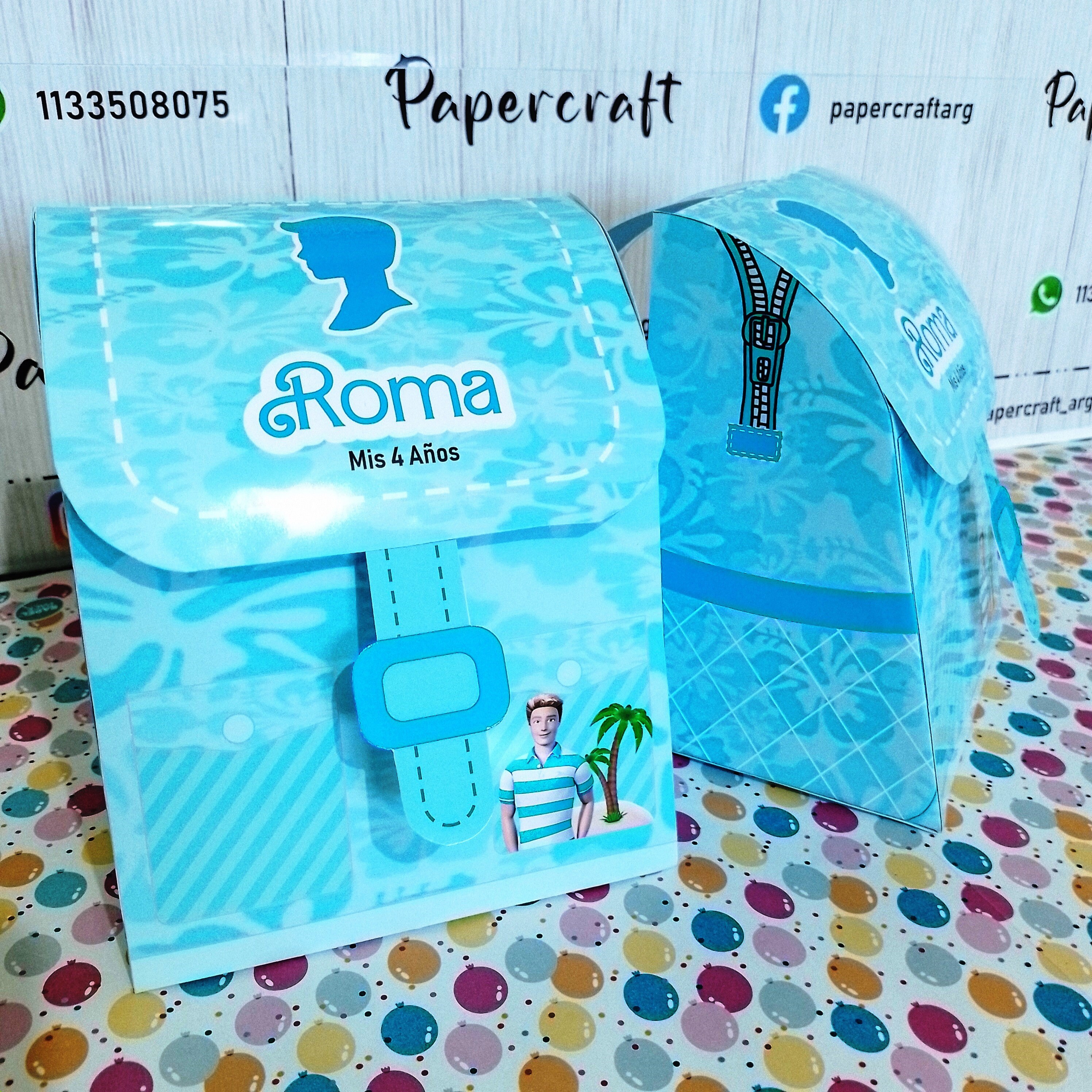 Ken Light Blue Backpack, Barbie's School Bags, Diseño Imprimible ...