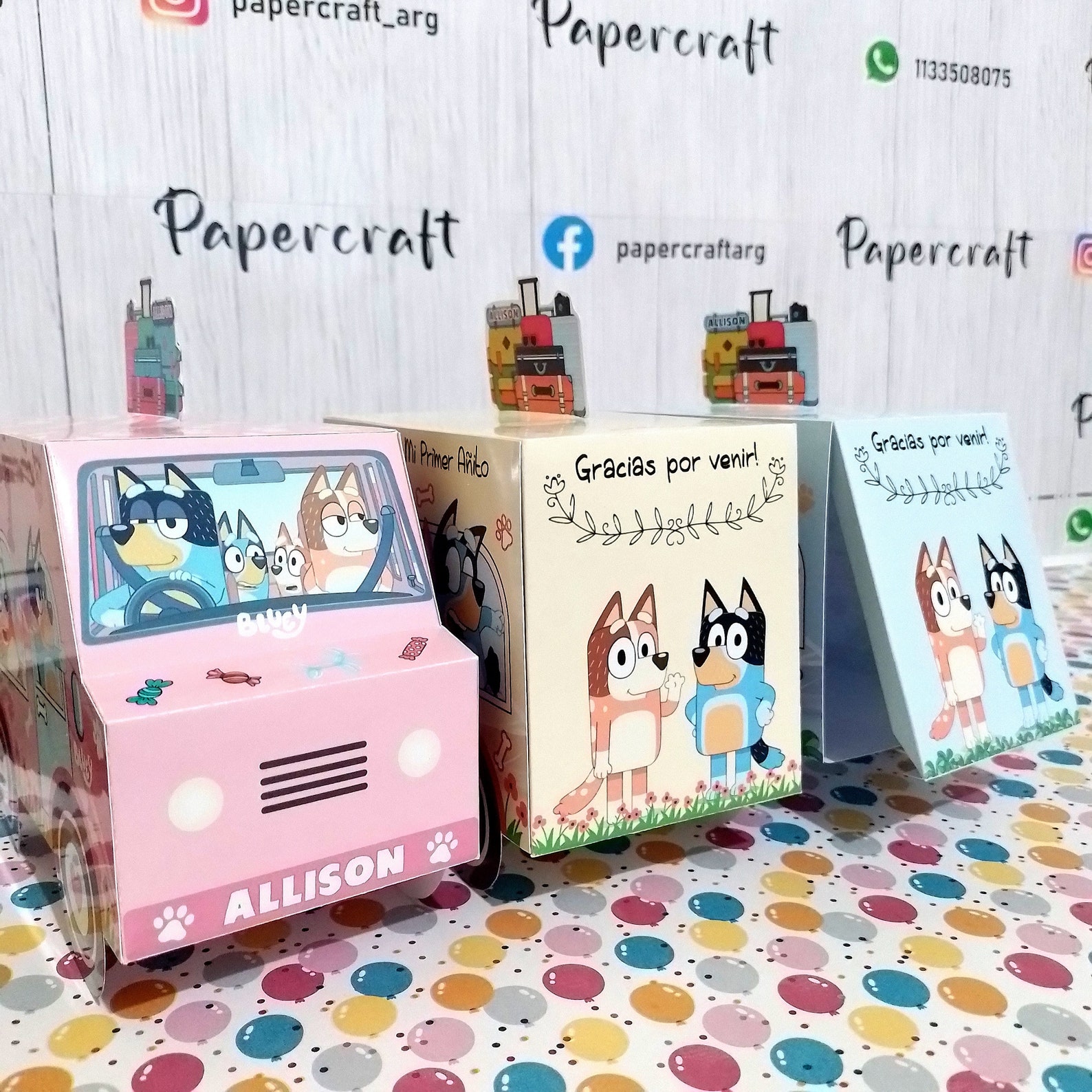 Bus Collection Bluey, Bluey Favor Box, Bluey Bus Paper Craft, Bluey ...