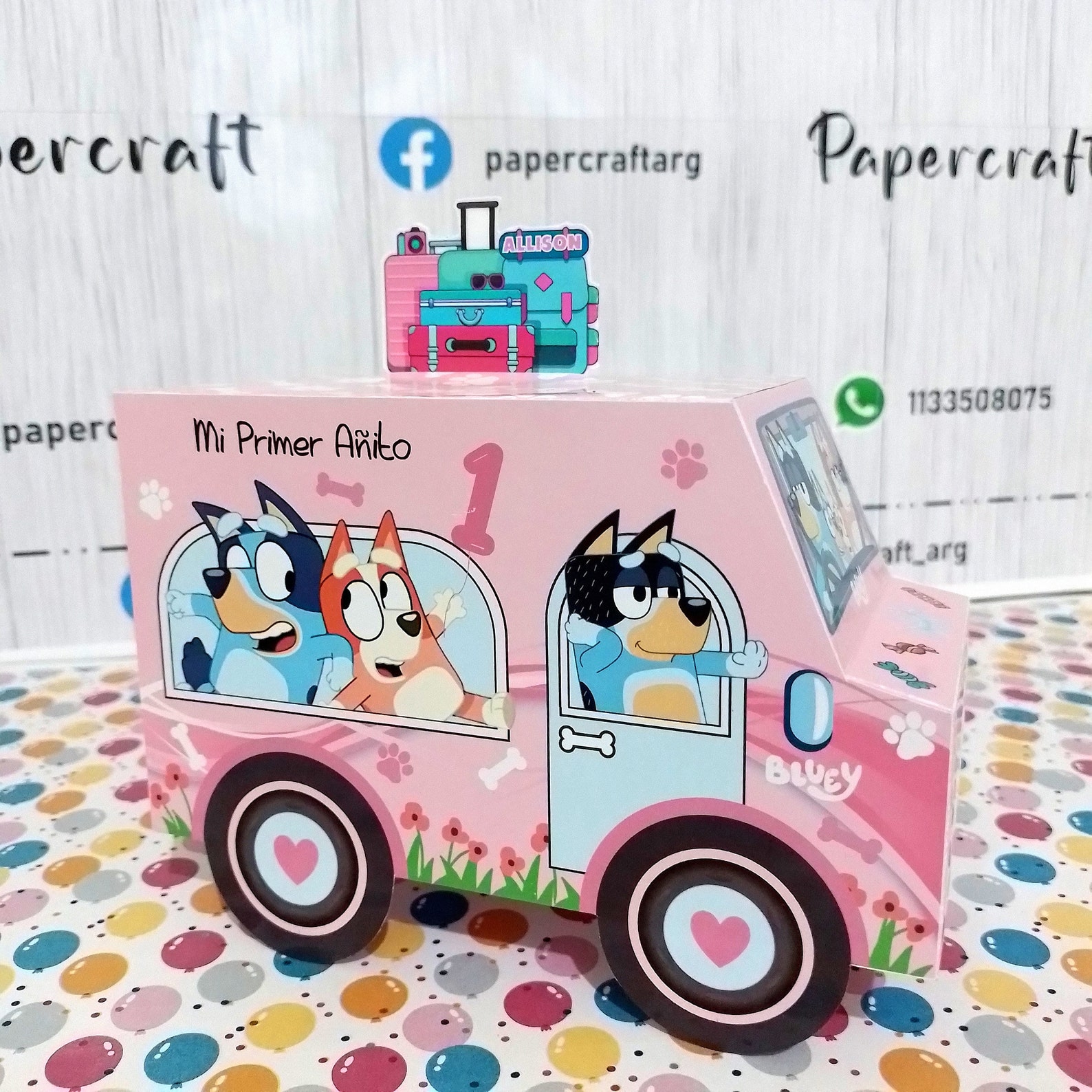 Bus Collection Bluey, Bluey Favor Box, Bluey Bus Paper Craft, Bluey ...