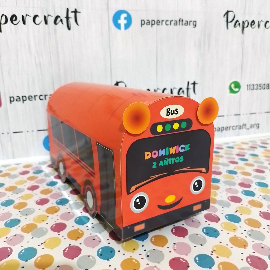 Orange Bus Bebefinn Hogi Pinkfong Papercraft, Colored Buses, Editable ...