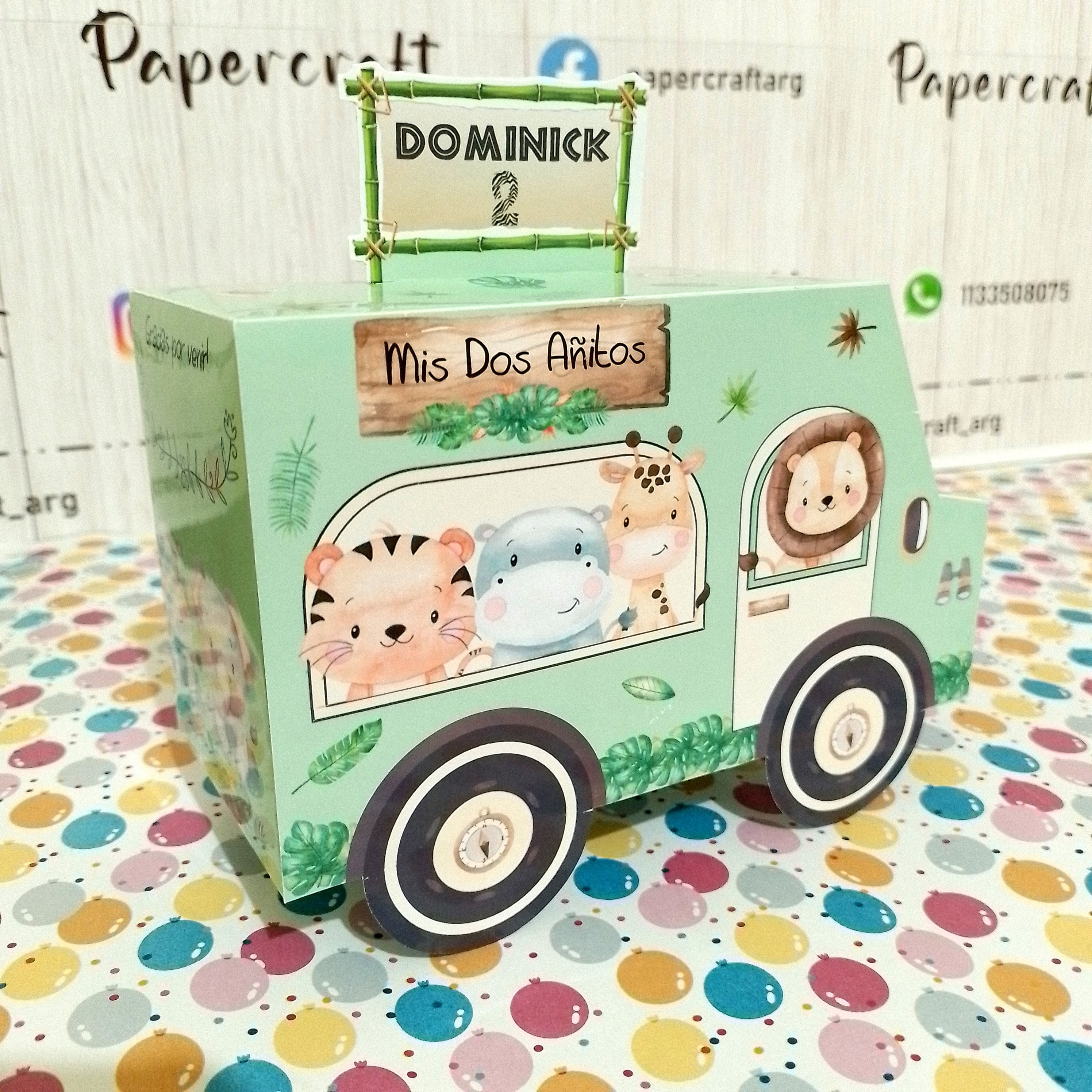 Papercraft Safari Minibus MODEL 2024, Safari Favor Box, Safari ...