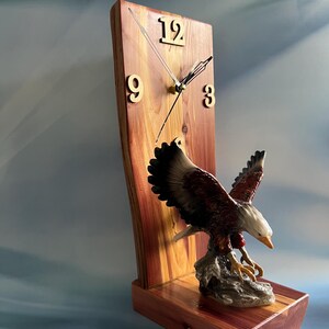 Cedar Live Edge Eagle Clock - Etsy