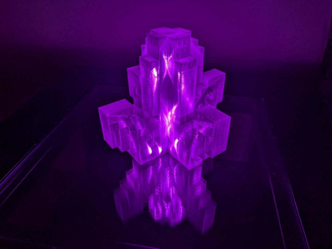 Minecraft Amethyst Crystal Desk Lamp – Gamer Room Decor, 60+ Colors - Etsy