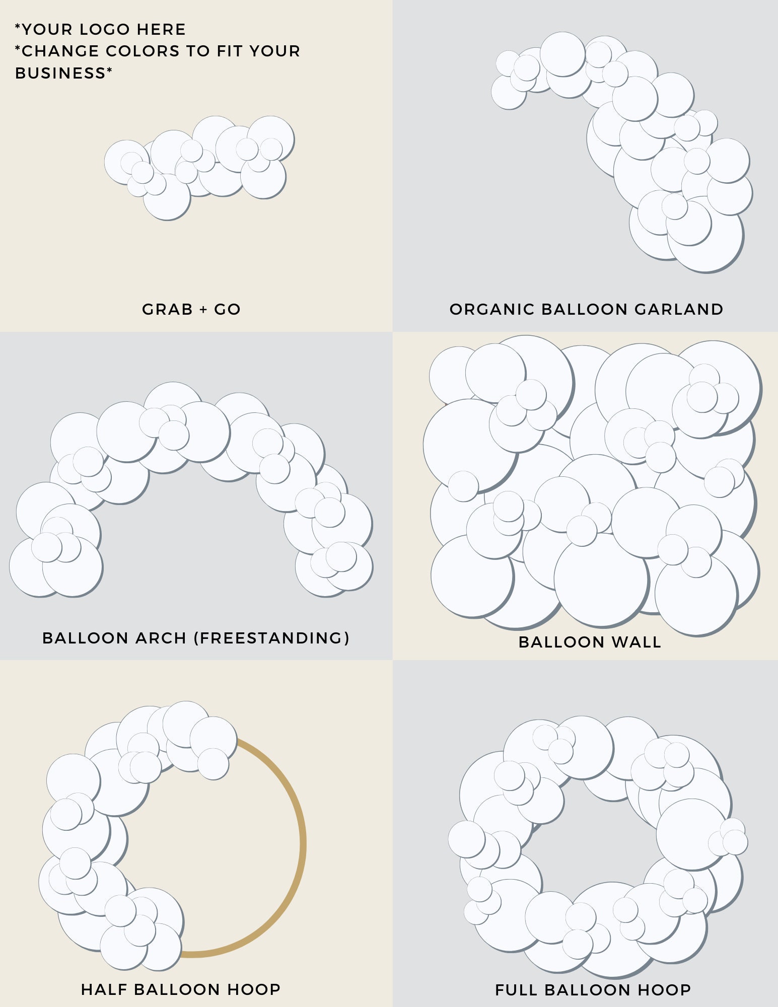 Balloon Garland Menu Downloadable Template — balloonbabes