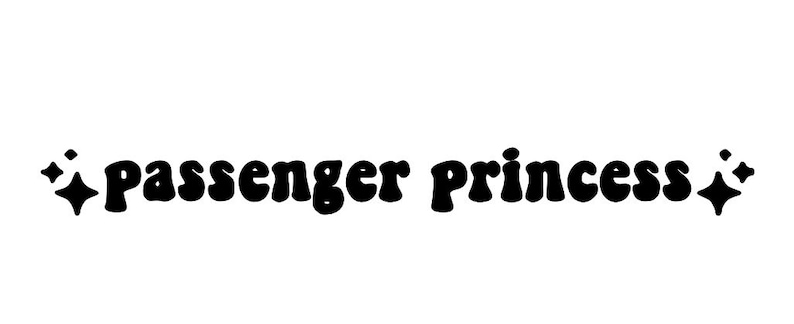 Passenger Princess Sticker/funny Car Decal/easy Gift Ideas/vinyl ...