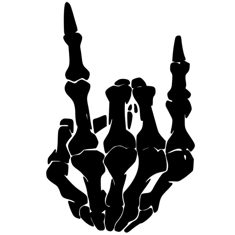 Rock on Skeleton Hand Decal/funny Car Decal/easy Gift/vinyl - Etsy