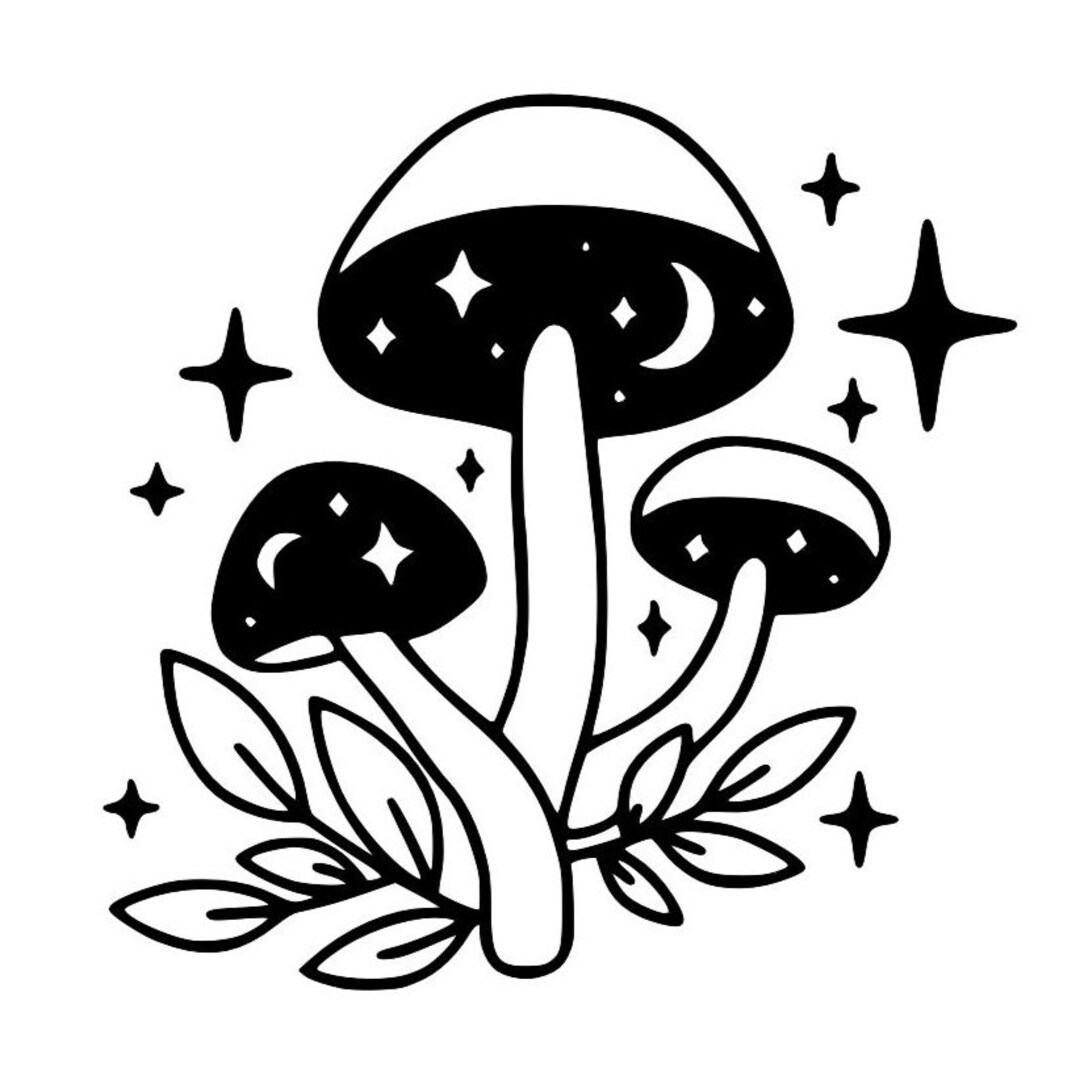 Mushroom Car Decal/trippy Mushroom Design/vinyl Waterproof - Etsy