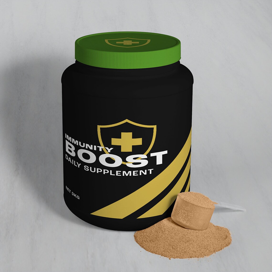Supplement/ Protein Powder Bottle & Scoop Mockup PSD - Etsy