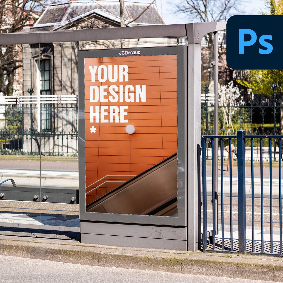 PSD Electronic Bus Billboard Mockup, High-res Realistic Signage Mockup ...