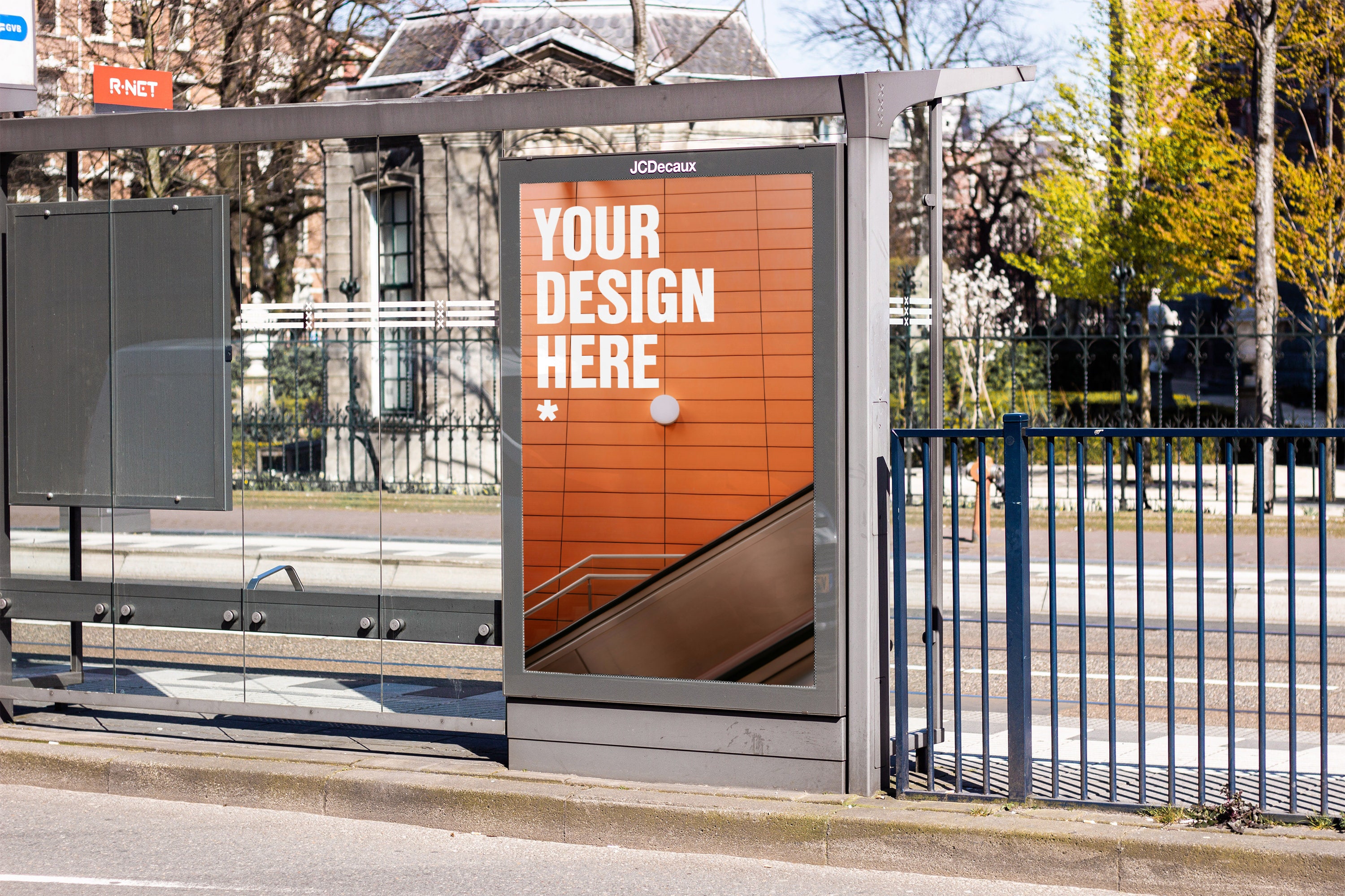 PSD Electronic Bus Billboard Mockup, High-res Realistic Signage Mockup ...