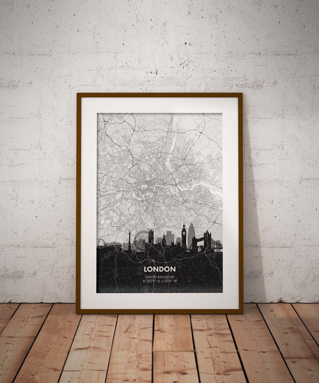 London City Map Print London Map Poster London Map Poster - Etsy
