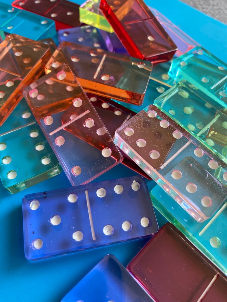 Clear Rainbow Domino Set - Etsy