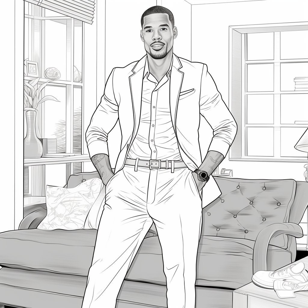 Shades of Swagger Black Mens Fashion Coloring Pages - Etsy