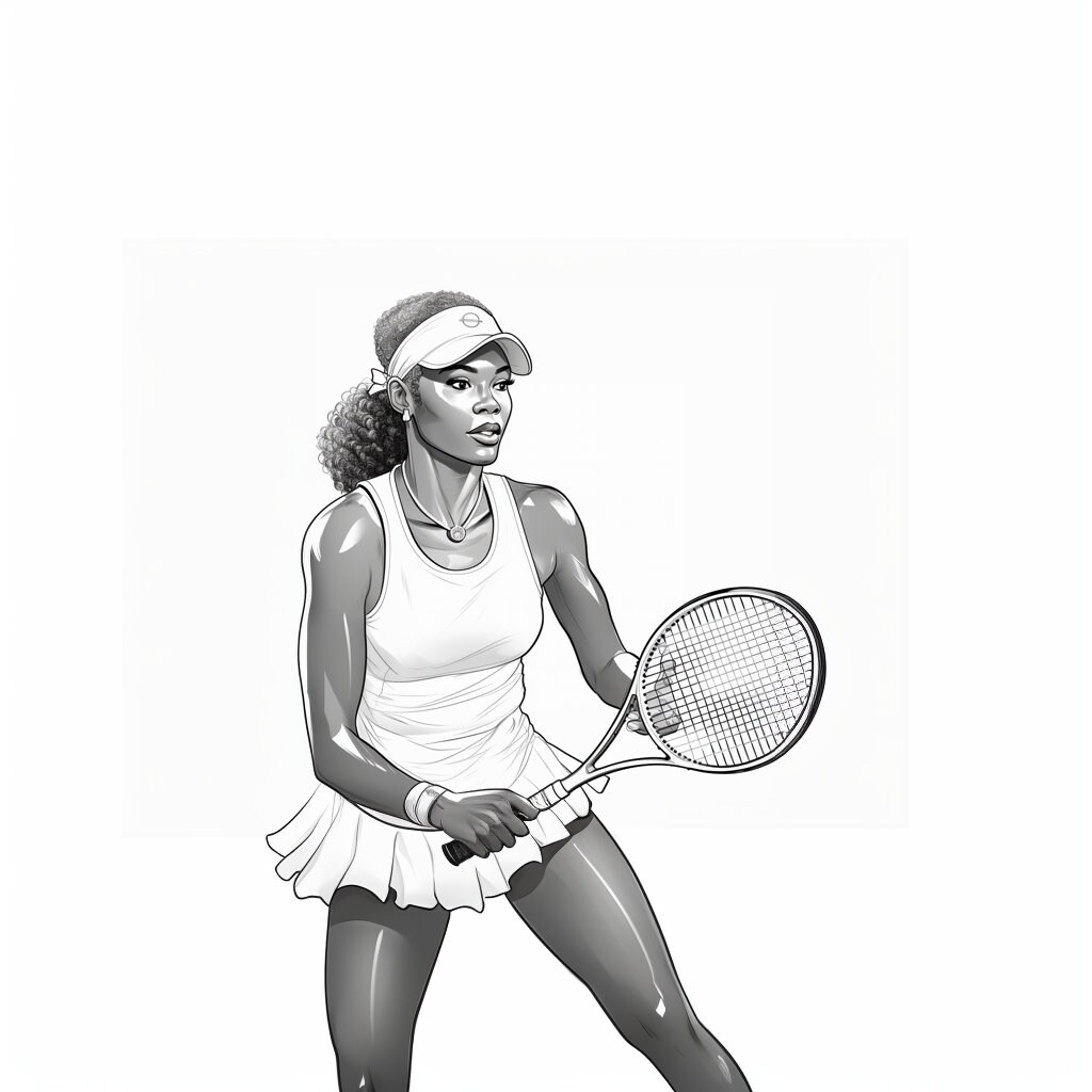 Coloring Champions Black Woman's Sports Coloring Pages - Etsy