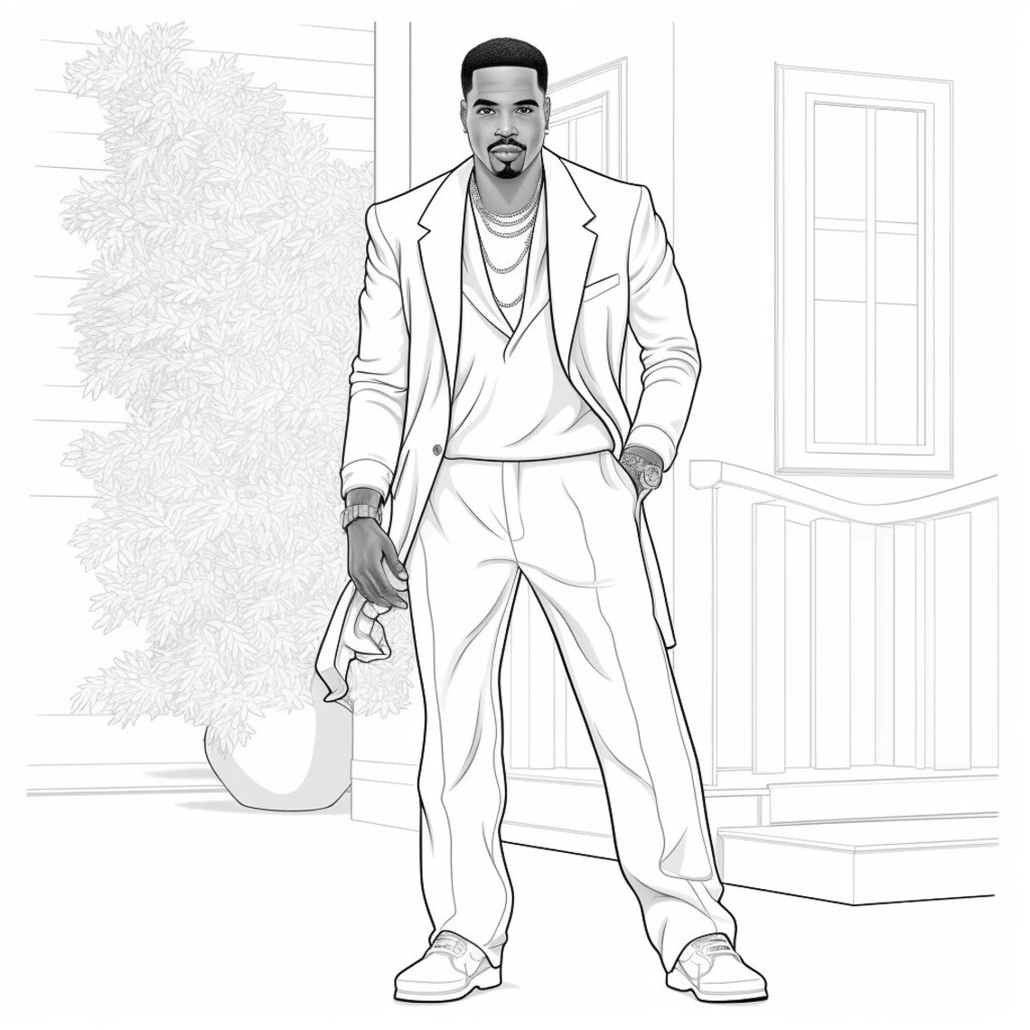 Shades of Swagger Black Mens Fashion Coloring Pages - Etsy