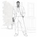 Shades of Swagger Black Mens Fashion Coloring Pages - Etsy