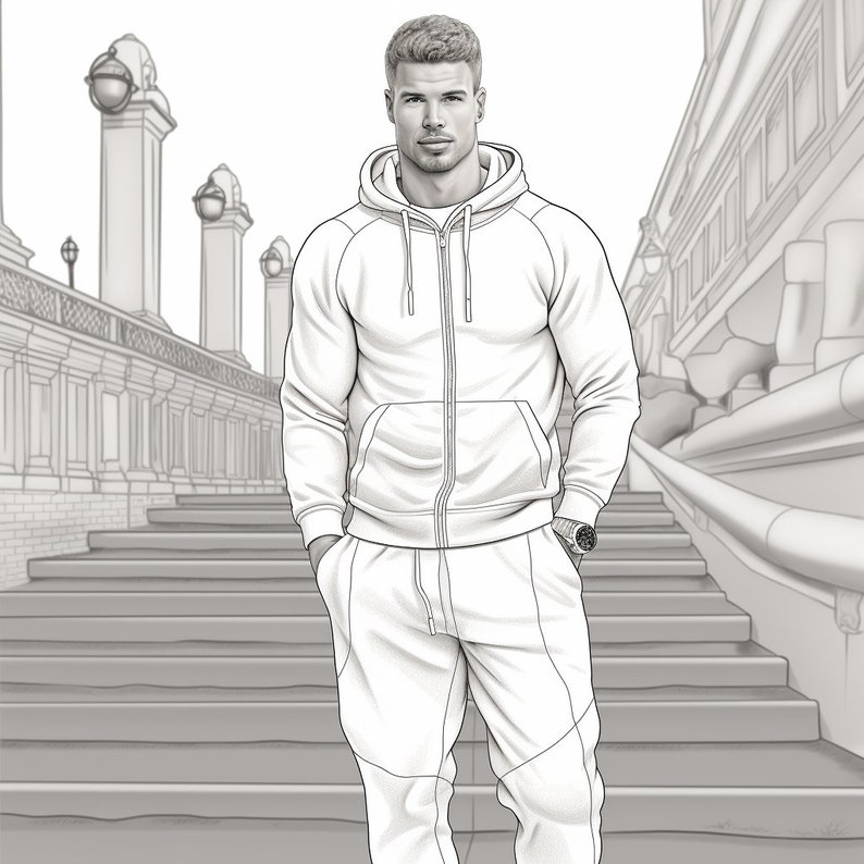Smooth & Fly: Black Men's Fashion Coloring Book - Etsy