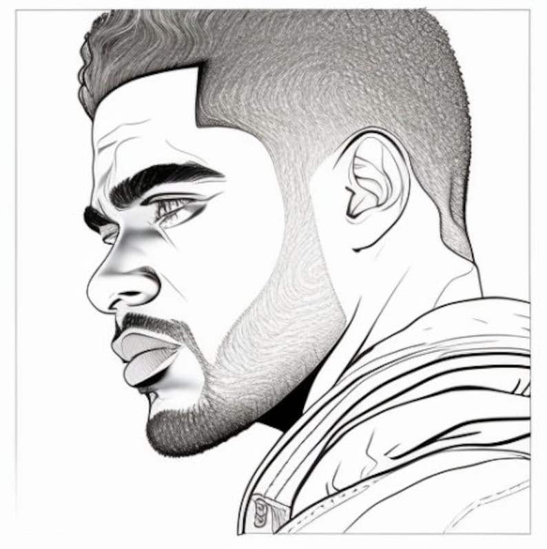Black Man Coloring Pages - Etsy