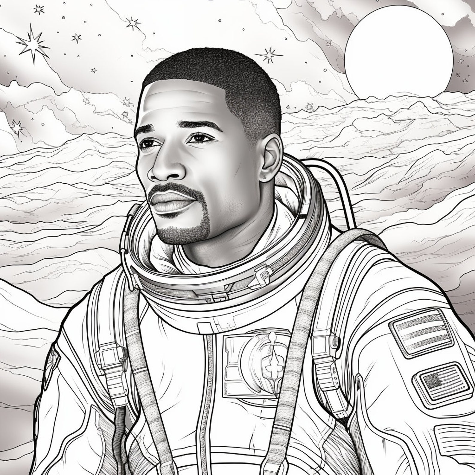 Shades of Achievement Black Man Coloring Pages - Etsy