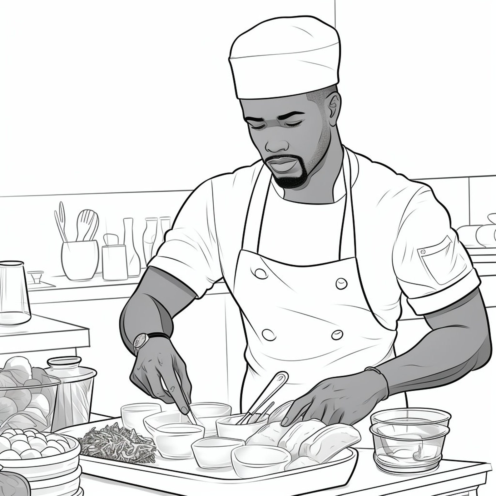 Shades of Achievement Black Man Coloring Pages - Etsy
