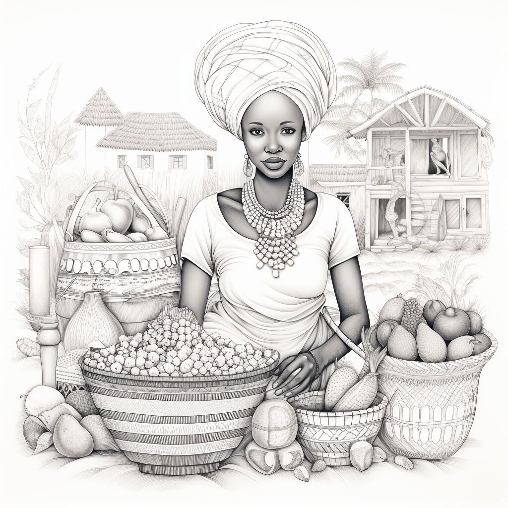 Beautiful African Landscapes Coloring Pages International Landscape and ...