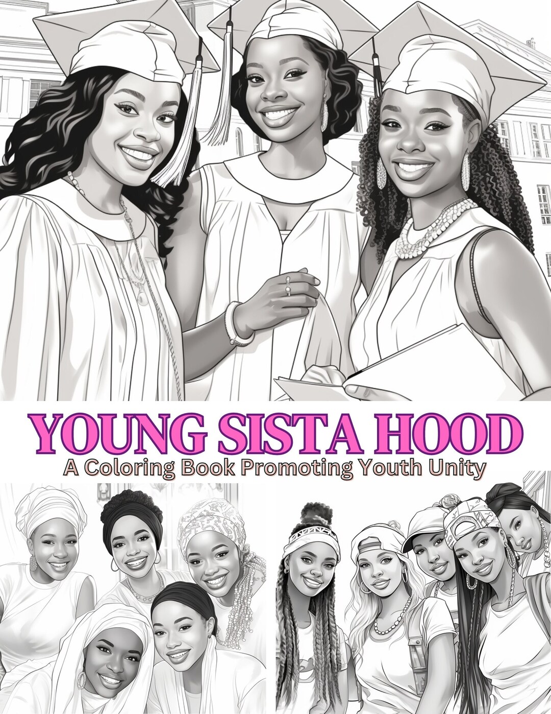 Young Sista Hood Coloring Book: Black Girls, Unity & Empowerment - Etsy