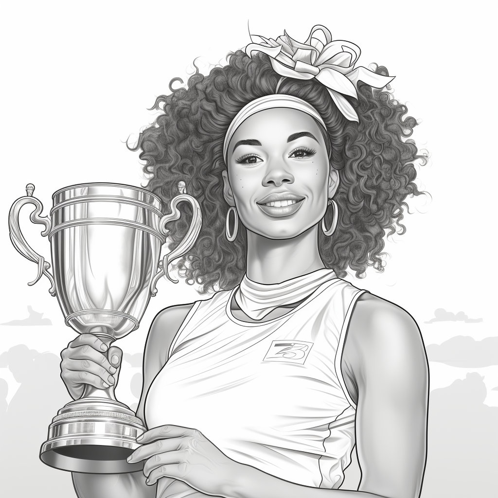 Coloring Champions Black Woman's Sports Coloring Pages - Etsy