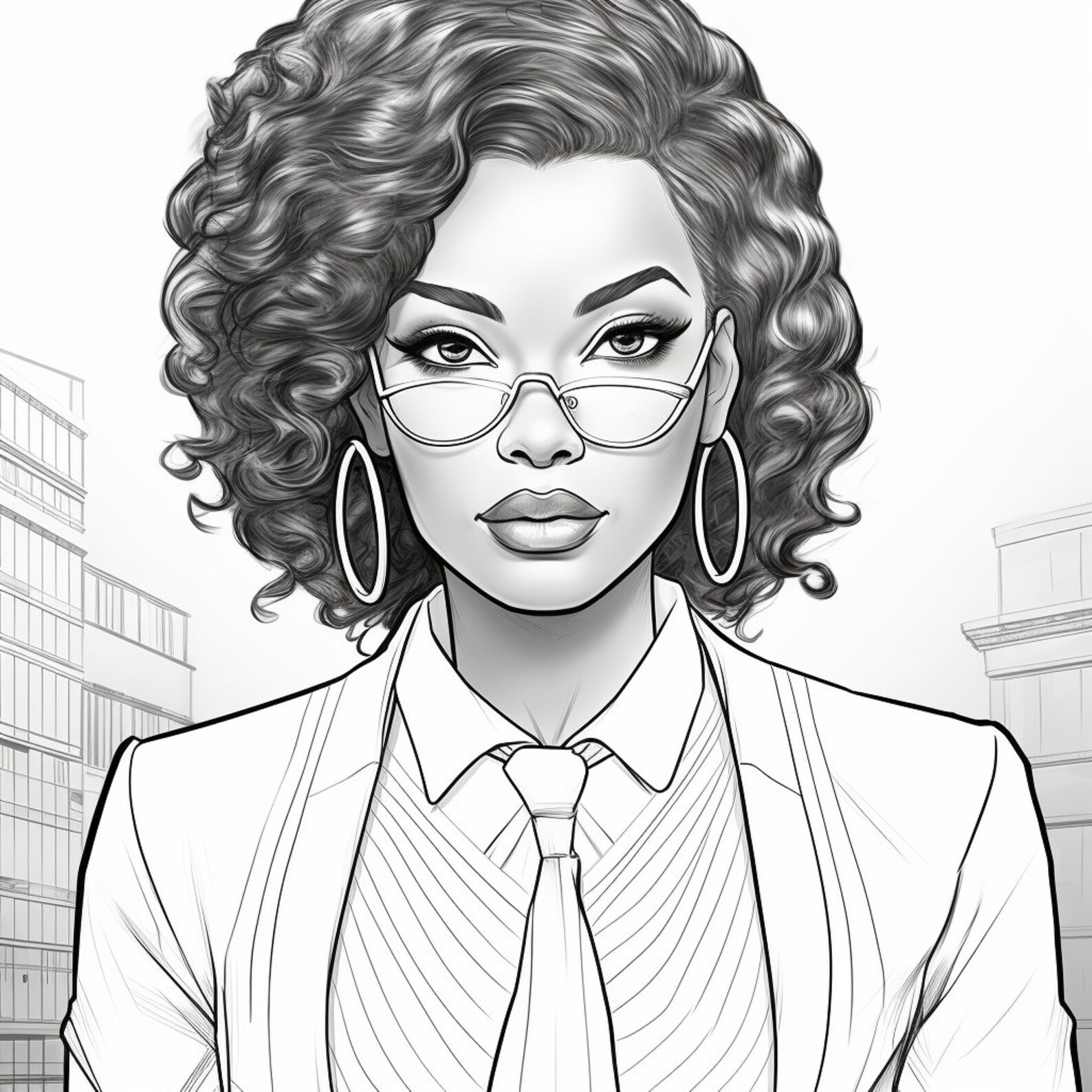 Shades of Success Black Woman Coloring Pages - Etsy