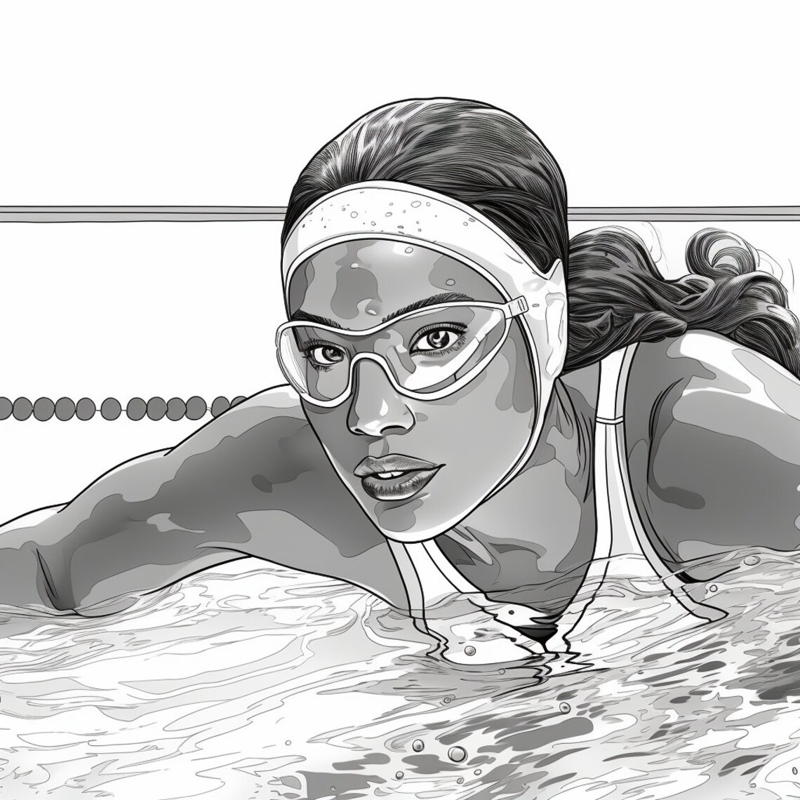 Coloring Champions Black Woman's Sports Coloring Pages - Etsy