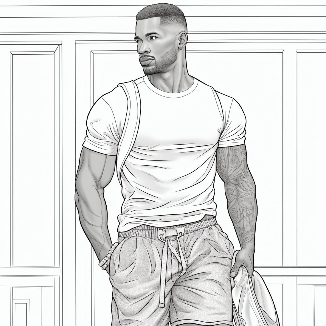 Shades of Swagger Black Mens Fashion Coloring Pages - Etsy
