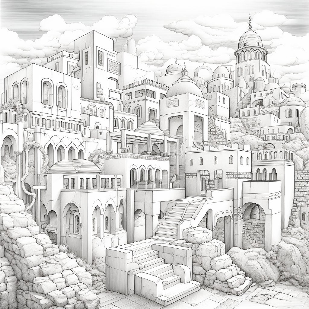Beautiful African Landscapes Coloring Pages International Landscape and ...