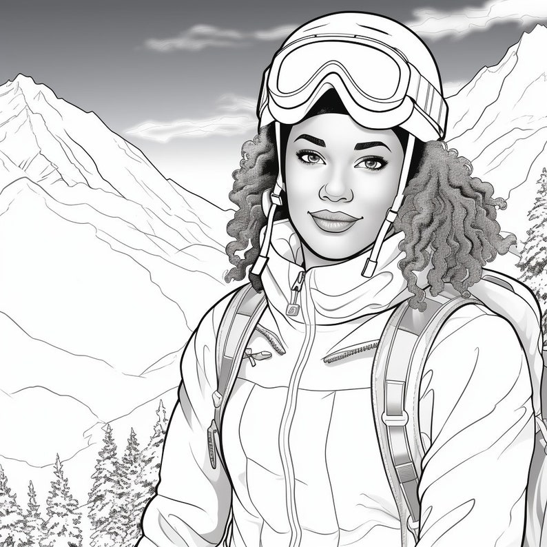 Coloring Champions Black Woman's Sports Coloring Pages - Etsy